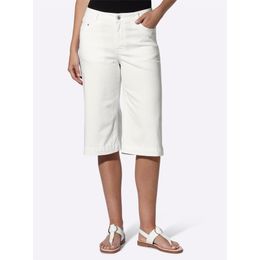 Bermudas Heine, Damen, Gr. 50, Normalgr&ouml;&szlig;en, ecru, 99% Baumwolle, 1% Elasthan, unifarben, Hosen Bermudas