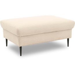 Sitzhocker DOMO collection "Modica", beige (creme), B:99cm H:42cm T:65cm, 100% Polyester, Hocker, Sitzhocker, passend zur Serie, auch in Cord