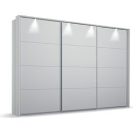 Schwebet&uuml;renschrank Rauch "Kleiderschrank Schrank Garderobe OTELI inkl. 3 Innenschubladen", grau (seidengrau), B:278cm H:214cm T:68cm, Holzwerkstoff, Schr&auml;nke, Schwebet&uuml;renschrank, inkl. Passepartout optional mit Beleuchtung MADE IN GERMANY