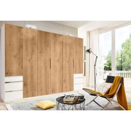 Kleiderschrank wimex "Level by fresh to go", wei&szlig; (wei&szlig;, plankeneichefarben), B:300cm H:216cm T:58cm, Schr&auml;nke, Kleiderschrank, mit Schubladen