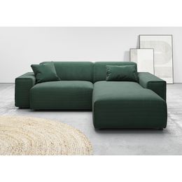 Ecksofa Home Affaire "Glimminge L-Form auch in Breitcord, Feincord + Easy care-Bezug", gr&uuml;n, B:234cm H:71cm T:191cm, 95% Polyester, 5% Nylon, Sofas, Ecksofa, Breite 234, Zierkissen