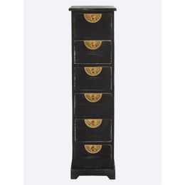 Kommode HEINE HOME, schwarz, B:30cm H:110cm T:25cm, Sideboards, Kommode