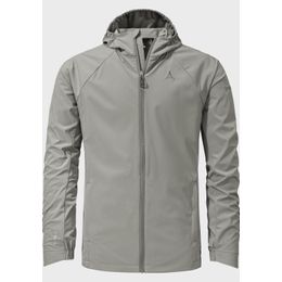 Sch&ouml;ffel Outdoorjacke SCH&Ouml;FFEL "Jacket Graz M", Herren, Gr. 50, grau (9260, grau), Oberstoff : 90% Polyester 10% Elasthan (Coating: Polyurethan) Futter : 90% Polyester 10% Elasthan (Coating: Polyurethan), relaxed fit, hoch geschlossener Ausschnitt, Jacken Outdoorjacke