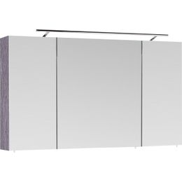 Spiegelschrank SAPHIR "3040", grau (kastanie graphit), B:120cm H:74cm T:20cm, Melamin, Schr&auml;nke, Spiegelschrank, Breite 120 cm