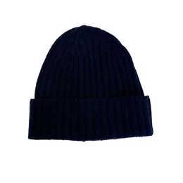 Strickm&uuml;tze MONTI, Herren, blau (navy), Obermaterial: 35% Polyamid, 35% Viskose, 20% Wolle, 10% Kaschmir, unifarben, M&uuml;tzen Strickm&uuml;tze, mit Woll-Anteil