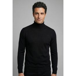 JOOP! Rollkragenpullover JOOP "Donte", Herren, Gr. XL, schwarz, Strick, Obermaterial: 100% Wolle, unifarben, regular fit normal, Rippb&uuml;ndchen, Pullover Rollkragenpullover