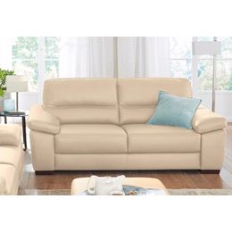 2-Sitzer Calia italia "Gaia, hochwertiges Ledersofa mit erstklassigem Sitzkomfort", beige, B:177cm H:92cm T:97cm, Leder SORRENTO - 100% Leder;Leder BULL - 100% Leder, Sofas, 2-Sitzer, edles Design, in zwei hochwertigen Lederqualit&auml;ten