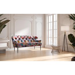 2,5-Sitzer Home Affaire "Amber", rosa (rose, rot), B:173cm H:97cm T:87cm, 100% Polyester, Sofas, 2 5-Sitzer, mit Knopfheftung,in verschieden Stoffarten