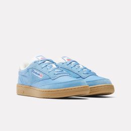 Sneaker Reebok CLASSIC "CLUB C 85", Herren, Gr. 41, essentialblau, chalk, gum, Leder, Synthetik, Textil, Schuhe Sneaker
