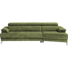 Ecksofa Egoitaliano "Soul, extravagantes Designsofa, Megasofa, super bequem, tolle Details", gr&uuml;n (kiwi), B:246cm H:99cm T:140cm, Sofas, Ecksofa, mit Trapez-Abschlu&szlig;element, inkl verstellbarer Kopfteile