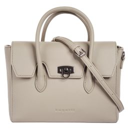 Henkeltasche Bugatti "IRIA", Damen, Gr. B/H/T: 27cm x 18cm x 11cm onesize, beige, Polyurethan (PU), unifarben, Taschen Henkeltasche