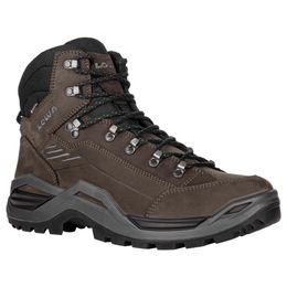 Wanderschuh Lowa "RENEGADE EVO GTX MID", Herren, Gr. 47, schwarz (dunkelbraun, schwarz), Leder, Schuhe Wanderschuh, wasserdicht, winddicht,atmungsaktiv dank GORE-TEX Membrane