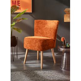Cocktailsessel ED EXCITING DESIGN "Earl", orange, B:65cm H:89cm T:70cm, 100% Polyester, Sessel, Cocktailsessel, K&uuml;chenstuhl, K&uuml;chensessel