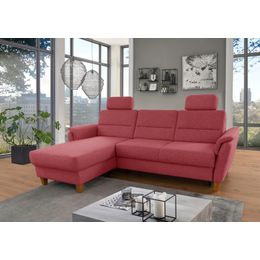 Ecksofa Home Affaire "Palmera L-Form, B: 244 cm - OTTO. Verl&auml;ssliche Qualit&auml;t.", lila (chianti), B:244cm H:89cm T:163cm, 100% Polyester;Struktur (100% Polyester);Luxus-Microfaser in Lederoptik (100% Polyester), Sofas, Ecksofa, optional Bettfunktion & Bettkasten, Federkern