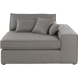 Sofaelement OTTO HOME "Enid", beige (natur), B:128cm H:75cm T:130cm, Baumwollmix (60% Baumwolle/40% Leinen);Struktur fein (100% Polyester);Samtoptik (100% Polyester);Samtvelours (100% Polyester);Struktur (100% Polyester);Struktur recycelt (100% recyceltes Polyester), Polsterelemente, Sofaelement, als Teil eines Modulsofas, fester Sitzkomfort