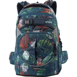 Schulrucksack Nitro "Superhero", M&auml;dchen, Gr. B/H/T: 30cm x 44cm x 22cm, bunt (tropical), Polyester, Rucks&auml;cke Schulrucksack, Rucksack f&uuml;r Schule und Freizeit