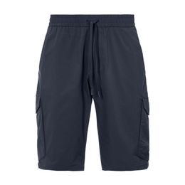 Shorts BOSS Green "S Urbanex-Cargo", Herren, Gr. 50, N-Gr, blau (dunkelblau402), Web, Obermaterial: 100% Elastomultiester, unifarben, regular fit, Hosen Shorts, mit Cargotaschen Cargohose Stretchhose Businesshose Anzughose