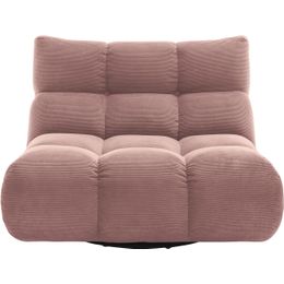 1,5-Sitzer Home Affaire "Cozy Bubble, 360 drehbarer Sessel, Breite 107cm", altrosa, B:112cm H:85cm T:108cm, 95% Polyester, 5% Nylon, Sofas, 1 5-Sitzer, mit eleganter Steppung, Rundumbezug & weicher Polsterung