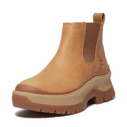 Chelseaboots Timberland "ROXIE LANEMID CHELSEA BOOT", Damen, Gr. 38,5, braun (medium braun full grain), Leder, Schuhe Chelseaboots, Stiefelette, Winterschuhe, Ankle Boots