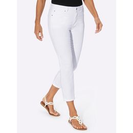 7/8-Jeans Casual Looks, Damen, Gr. 46, Normalgr&ouml;&szlig;en, wei&szlig; (wollwei&szlig;), 97% Baumwolle, 3% Elasthan, unifarben, 7/8-L&auml;nge, Jeans 7/8-Jeans