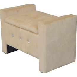 Sitztruhe Inosign, beige, B:75cm H:52cm T:45cm, Sitzb&auml;nke, Sitztruhe