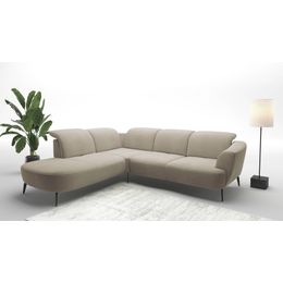 Sit & More Ecksofa SIT & MORE "Zoe", beige (nature), B:300cm H:87cm T:267cm, 95% Polyester, 5% Polyamid, Sofas, Ecksofa, ink.Sitztiefenverstellung, wahlweise mit Kopfteilverstellung