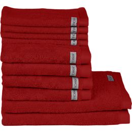 Handtuch Set Ross "Sinfonie", rot (kirsche), Frottier, Frottier, Obermaterial: 100% Baumwolle, Handtuch-Sets, Handtuch Set, beinhaltet G&auml;stet&uuml;cher, Handt&uuml;cher und Badet&uuml;cher