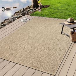 Teppich MERINOS "Kenzy 7", beige (natur), B:120cm H:10mm L:170cm, Polypropylen, Teppiche, Teppich, robuster In- und Outdoor Teppich im nat&uuml;rlichen Jute-Look, wetterfest