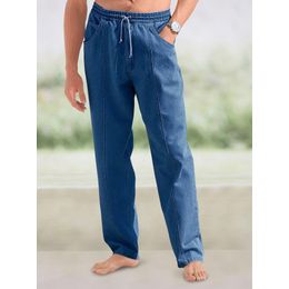 Schlupfhose CLASSIC, Herren, Gr. 46, Normalgr&ouml;&szlig;en, blau (blau, stone, washed), 100% Baumwolle, unifarben, lang, Hosen Schlupfhose