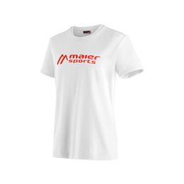 Funktionsshirt Maier Sports "MS Tee M", Herren, Gr. 58, wei&szlig;, 90% Baumwolle, 10% Elasthan, Rundhals, Shirts Funktionsshirt, Vielseitiges Rundhalsshirt aus elastischem Material