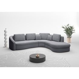 Sit & More Ecksofa SIT & MORE "Jazz L-Form", grau (stone), B:303cm H:88cm T:274cm, 100% Polyester, Sofas, Ecksofa, In weiteren Gr&ouml;&szlig;en erh&auml;ltlich