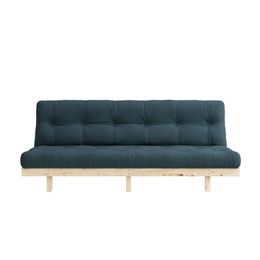 Schlafsofa Karup Design "Lean 200 Schlafsofa, G&auml;stebett, Sofa mit Futonmatratze", blau (petrol blau), B:200cm H:73cm T:100cm, Bezug: 80% Baumwolle, 20% Polyester, Sofas, Schlafsofa, Inkl. Futonmatratze, Liegefl&auml;che 130x200 cm, FSC zertifizierte Kiefer