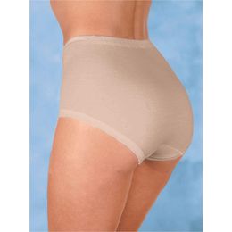 Taillenslip Nina von C., Damen, Gr. 38, 5 Stk., beige (puder), 100% Baumwolle, Unterhosen Taillenslip
