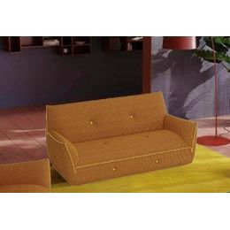 2,5-Sitzer Egoitaliano "Yuki, extravagantes Design und h&ouml;chster Sitzkomfort, tolle Details", gelb (gabbice, gelb), B:200cm H:85cm T:90cm, Microfaser BOUNCE (80% Polyamid, 20% Elastan), Sofas, 2 5-Sitzer, Solit&auml;rm&ouml;bel, mit bioelasatische MIcrofaser BOUNCE bezogen