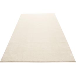 Teppich WECON HOME BASICS "Lotta" Gr. 31, beige (creme, wei&szlig;), B:130cm H:17mm L:190cm, Kunstfaser, Teppiche, Teppich, Kurzflor, Wohnzimmer