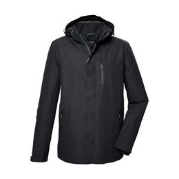 Outdoorjacke Killtec "KOS 32 MN JCKT", Herren, Gr. L, schwarz, Obermaterial: 100% Polyester;Futter: 100% Polyester, Jacken Outdoorjacke, Wasserdicht, atmungsaktiv, abnehmbare Kapuze