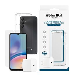 CARE BY PANZERGLASS USB-Ladeger&auml;t "StartKit - alles drin - Screen Protector, Case & Charger", wei&szlig;, B:10cm H:5cm T:22cm, Ladeger&auml;te, 3-in-1 Bundle f&uuml;r Samsung Galaxy A05s, USB-Ladeger&auml;t