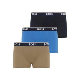 Trunk BOSS, Damen, Gr. L, 3 Stk., open miscellaneous 961, Jersey, Obermaterial: 95% Baumwolle, 5% Elasthan, gemustert, k&ouml;rpernah, Unterhosen Trunk, aus Stretch-Baumwolle mit Logo-Bund, mittlere Bundh&ouml;he