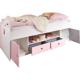Kinderbett wimex "Cindy2", rosa (wei&szlig;, ros&eacute;), B:95cm H:74cm L:204cm, Betten, Kinderbett