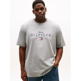 Tommy Hilfiger Big & Tall T-Shirt "BT-BRAND LOVE BIG HILFIGER", Herren, Gr. 5XL, medium grau heather, Single Jersey, Obermaterial: 100% Baumwolle, TOMMY HILFIGER BIG & TALL, normal, Rundhals, Shirts T-Shirt, Rundhals, normale Passform, Gro&szlig;e Gr&ouml;&szlig;en