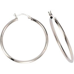 Paar Creolen Firetti "Schmuck Geschenk Silber 925 Basic gl&auml;nzend verschiedene Gr&ouml;&szlig;en Silber" Gr. 40, silber (silberfarben), Ohrringe, Damen, 40, Silber 925 (Sterlingsilber), Paar Creolen