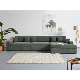 Sofa-Eckelement Home Affaire "Skara XXL L-Form", grau, B:400cm H:86cm T:190cm, 100% Polyester, Polsterelemente, Sofa-Eckelement, Lounge-Sofa XXL mit Federkern-Polsterung, in vielen Bezugsvarianten
