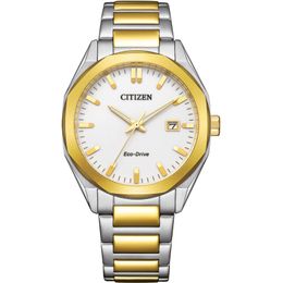 Solaruhr Citizen, silber (silberfarben, goldfarben, wei&szlig;), Armbanduhren, Damen, Solaruhr, Armbanduhr, Herrenuhr, Datum, Edelstahlarmband