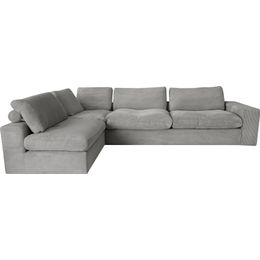 Ecksofa Alina "Sandy", grau (platingrau gct 49), B:276cm T:226cm, Cord GCT (92% Polyester, 8% Nylon), Sofas, Ecksofa, mit losen Sitz und R&uuml;ckenkissen, in modernem Cordstoff