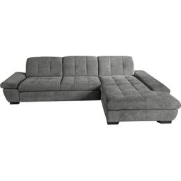 Ecksofa Alina "Salima", grau (dunkelgrau gfs 89), B:297cm H:90cm T:204cm, Sofas, Ecksofa, Inklusive R&uuml;ckenlehnenverstellung
