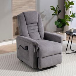 TV-Sessel Duo Collection "Granada mit elektrischer Aufstehhilfe", grau, B:78cm H:113cm T:93cm, 100% Polyester, Sessel, TV-Sessel, Relaxfunktion und Taschenfederkern mit Stahlwellenunterfederung
