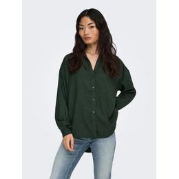 Hemdbluse Only "ONLHARRIET LIFE L/S SHIRT WVN", Damen, Gr. S, rosin detail:melange, Web, Obermaterial: 100% Polyester, meliert, regular fit Po-bedeckend, V-Ausschnitt, Blusen Hemdbluse
