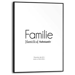 Poster Reinders "Familie", schwarz (farbe bild(er): schwarz, wei&szlig;), B:30cm H:40cm T:1,6cm, MDF, Bilder, Poster