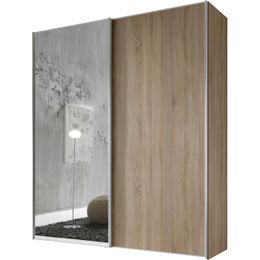 Schwebet&uuml;renschrank STAUD "Sinfonie Plus, edles Design in hochwertiger Qualit&auml;t, Made in Germany", sonoma eiche, B:225cm H:222cm T:68cm, Holzwerkstoff, Schr&auml;nke, Schwebet&uuml;renschrank, Mit Spiegelt&uuml;re und vier verschiedenen Ausstattungsvarianten