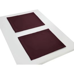 Platzset WIRTH "NEWBURY" Gr. 1, lila (aubergine), B:35cm L:40cm, Obermaterial: 67% Polyester, 33% Baumwolle, Platzsets, Platzset